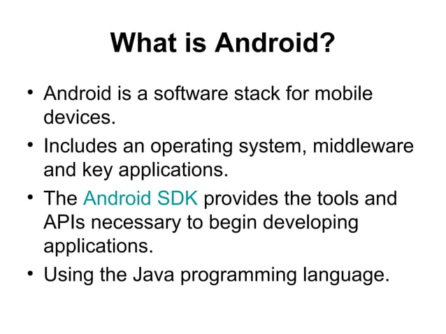 Android Application Development Using Java | PPT | Operating Systems | Computer Software and ...