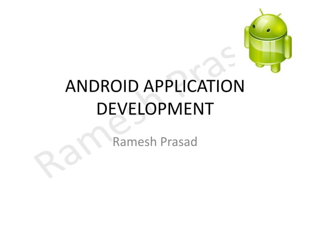 Android Application Development Ppt