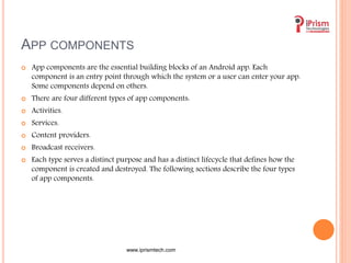 Android application fundamentals | PPTX