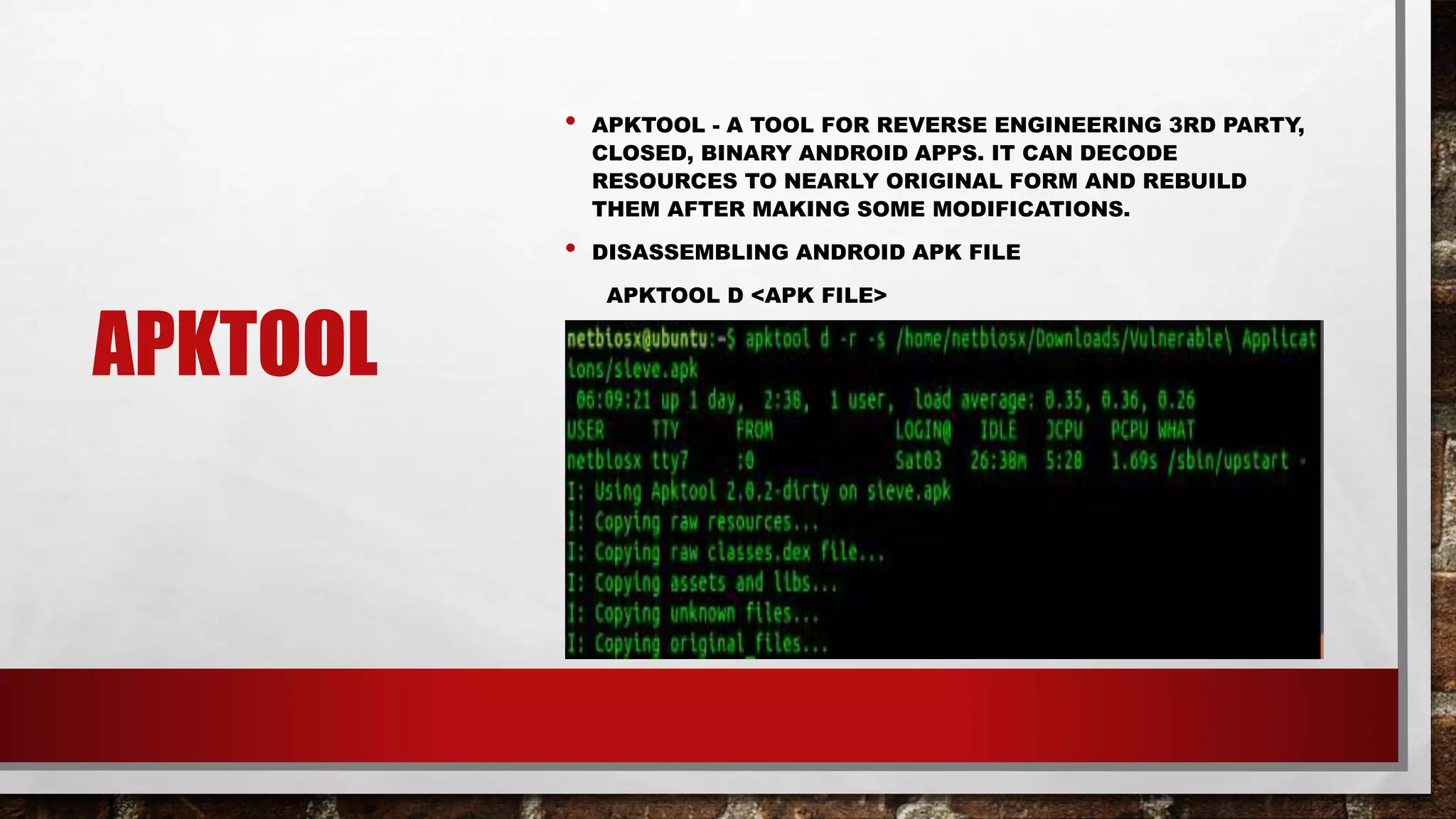 Android Application Penetration Testing Mohammed Adam Ppt