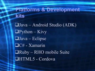 Android applications By #Manoj_Rockstar | PPT