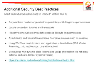 Android Application Security from consumer and developer perspectives | PPT