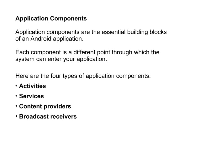 Android application structure | PPT