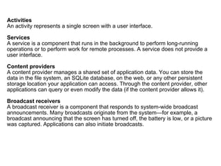 Android application structure | PPT