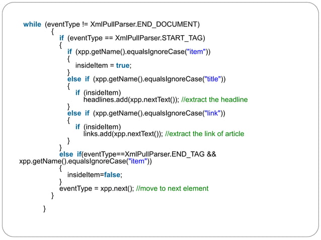 Android Application that makes use of RSS Feed.pptx | Web Development | Internet