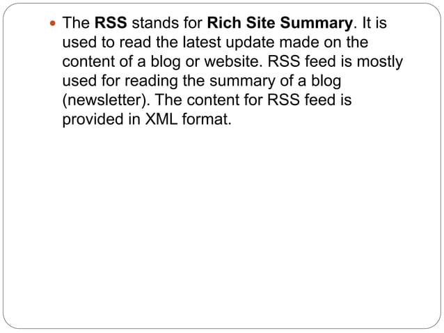 Android Application that makes use of RSS Feed.pptx | Web Development | Internet
