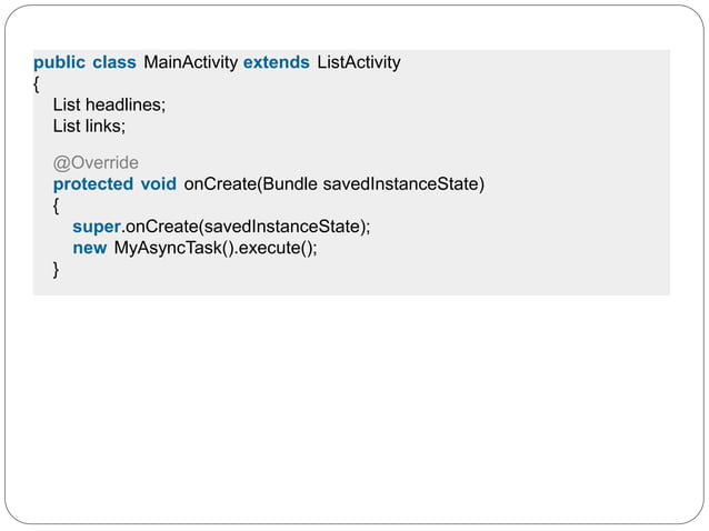 Android Application that makes use of RSS Feed.pptx | Web Development | Internet