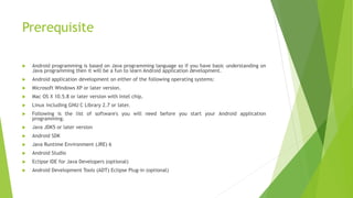 Android apps development | PPTX