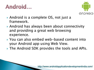 Android Apps Framework | PPTX | Operating Systems | Computer Software and Applications