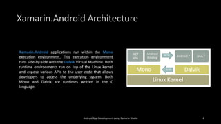 Android App development using Xamarin Studio | PPT