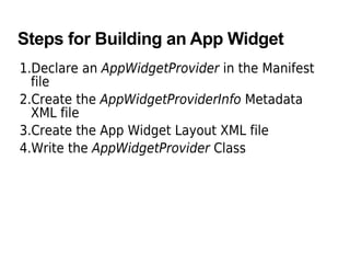 Android appwidget | PDF