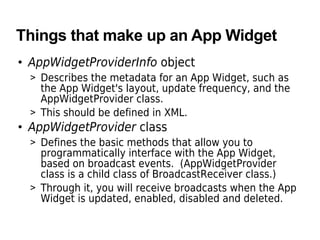 Android appwidget | PDF
