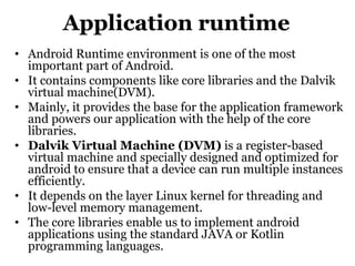Android Architecture.pptx | Operating Systems | Computer Software and Applications