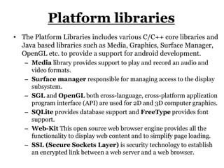 Android Architecture.pptx | Operating Systems | Computer Software and Applications