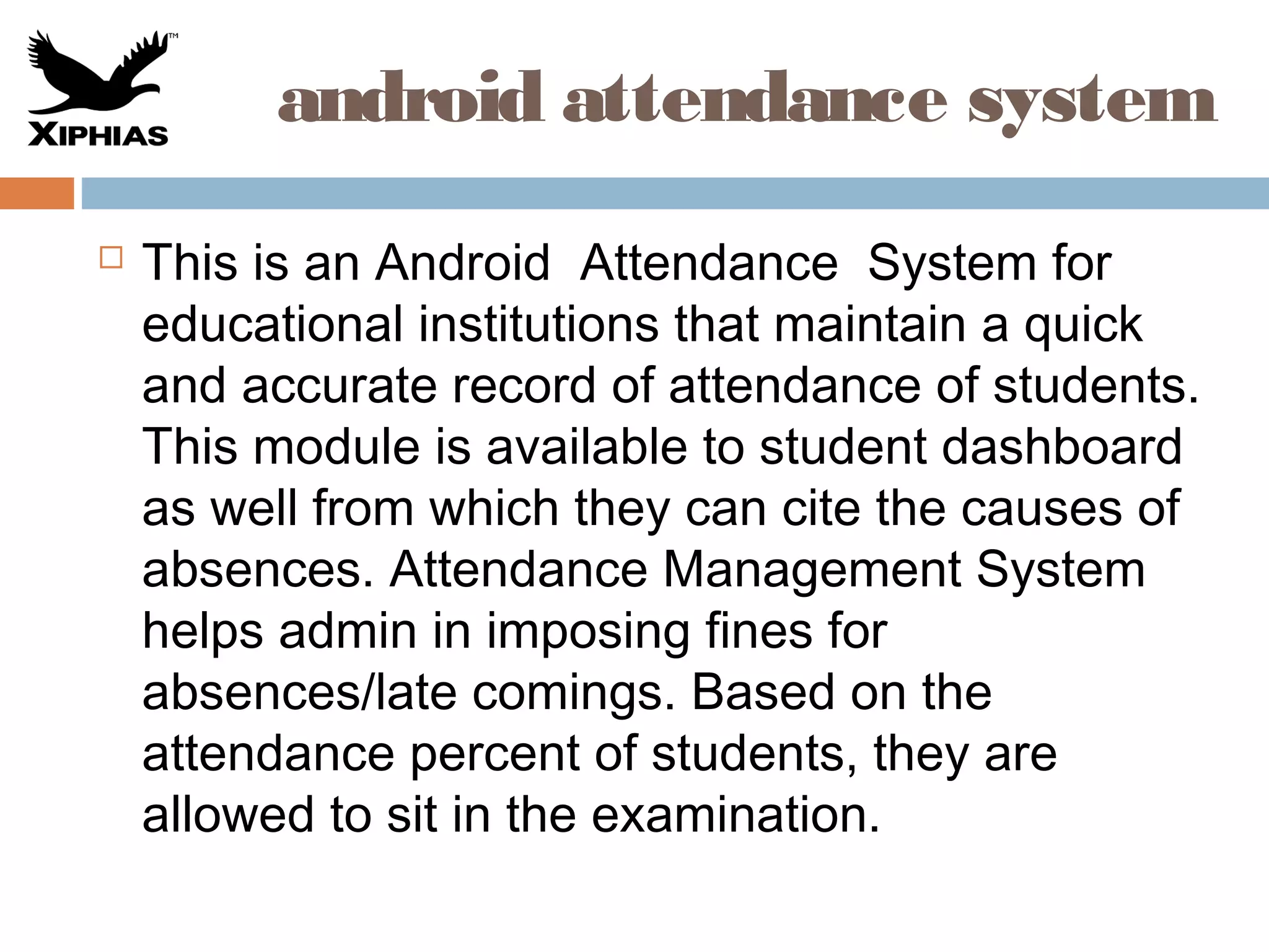 Android attendance system | PPT