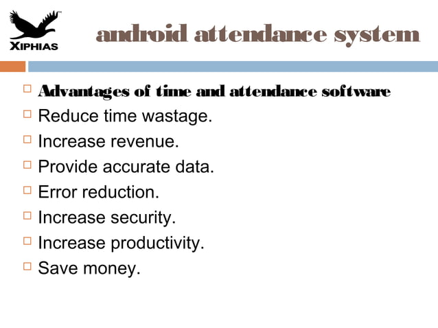 Android attendance system | PPT Android attendance system | PPT