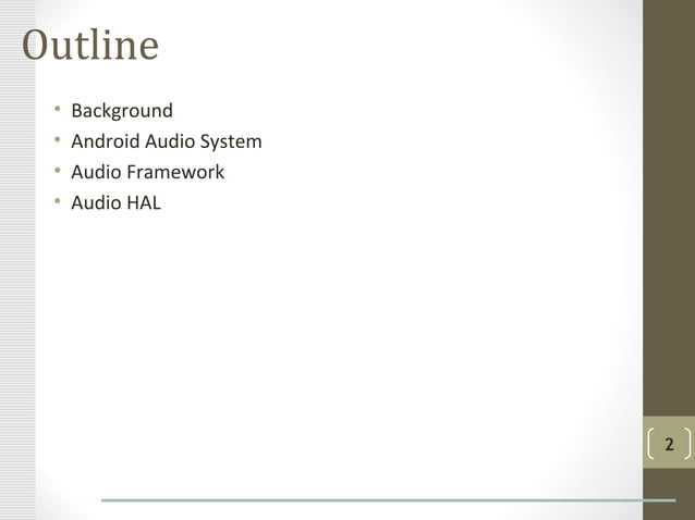 Android Audio System Ppt Operating Systems Computer Software And