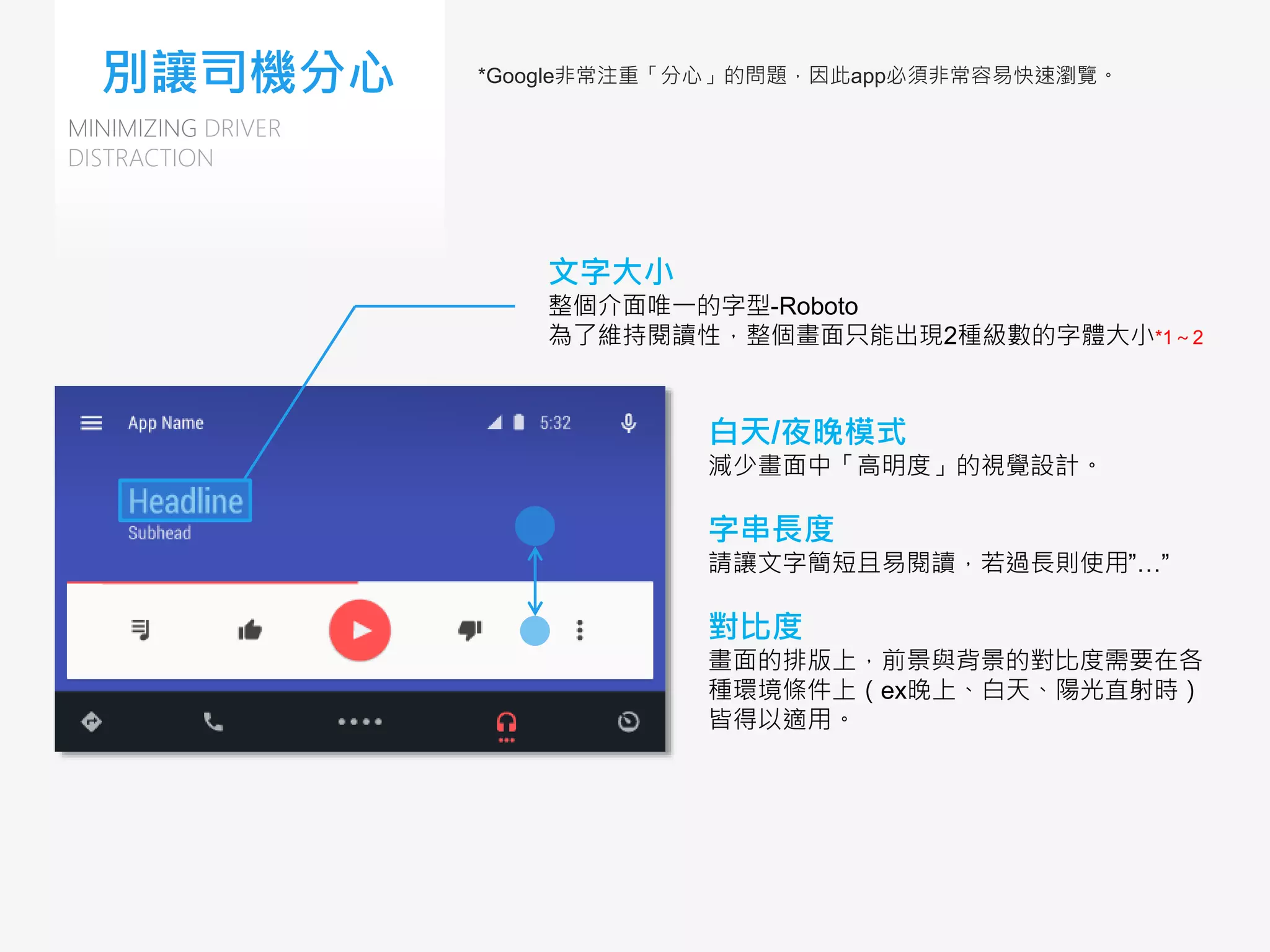Android auto-AUDIO UI設計規範 | PPTX | Smartphones | Consumer Electronics