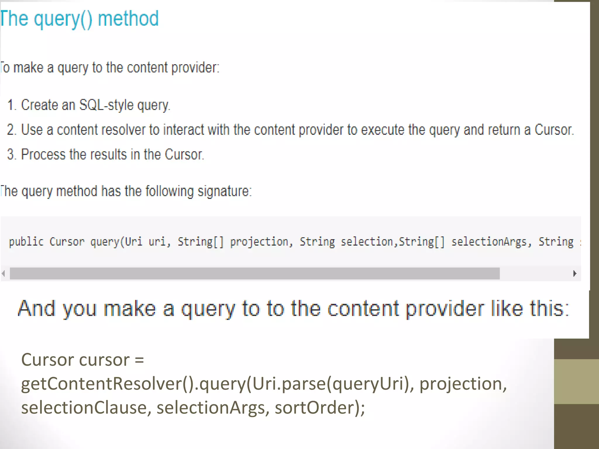 Data Persistence In Android Operating System Ppt