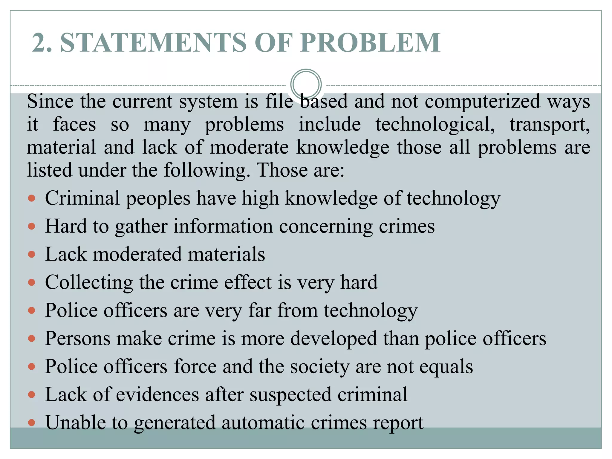 Android based crime manage system proposal | PPTX | Operating Systems ...
