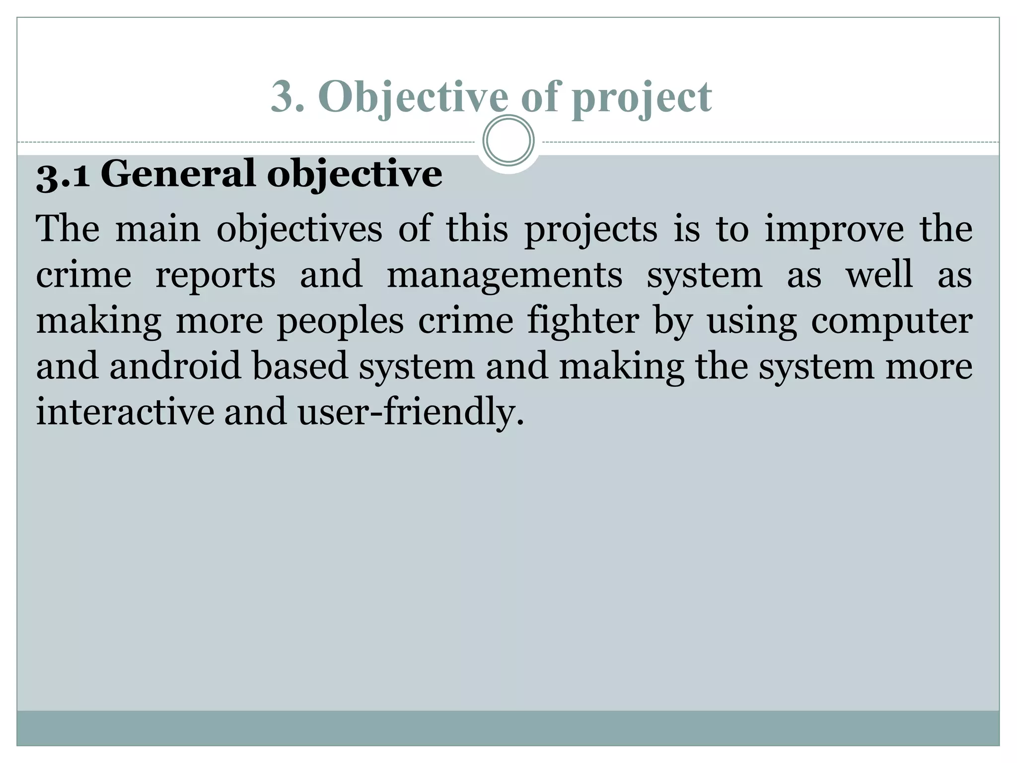 Android based crime manage system proposal | PPTX | Operating Systems | Computer Software and ...