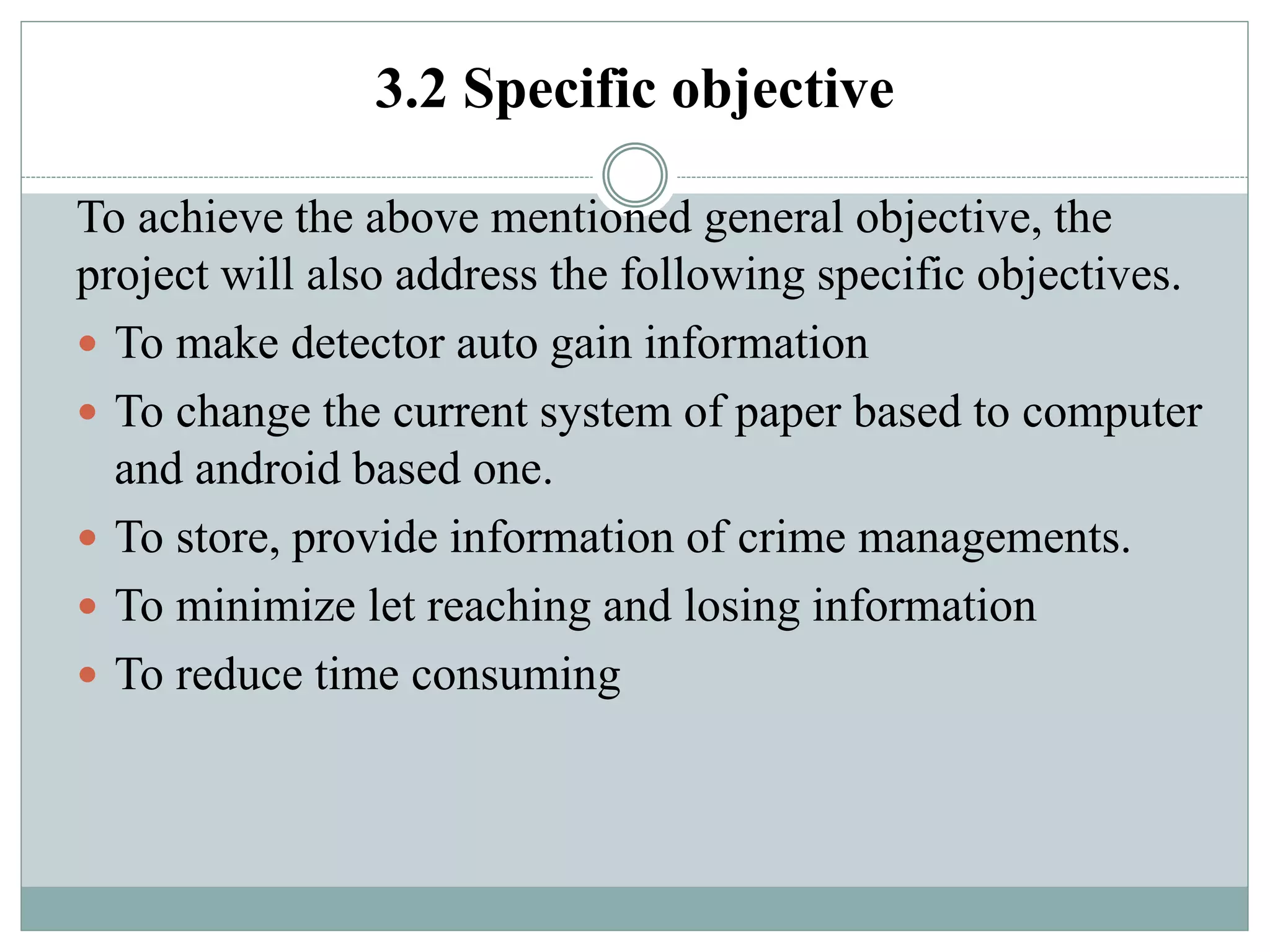 Android based crime manage system proposal | PPTX | Operating Systems | Computer Software and ...