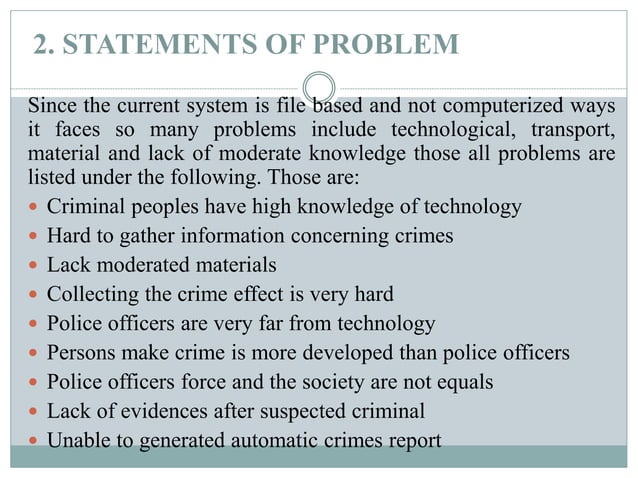 Android based crime manage system proposal | PPTX | Operating Systems | Computer Software and ...