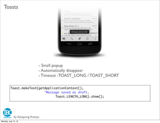 Android basic 3 Dialogs | PPT