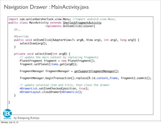 Android basic 4 Navigation Drawer | PDF