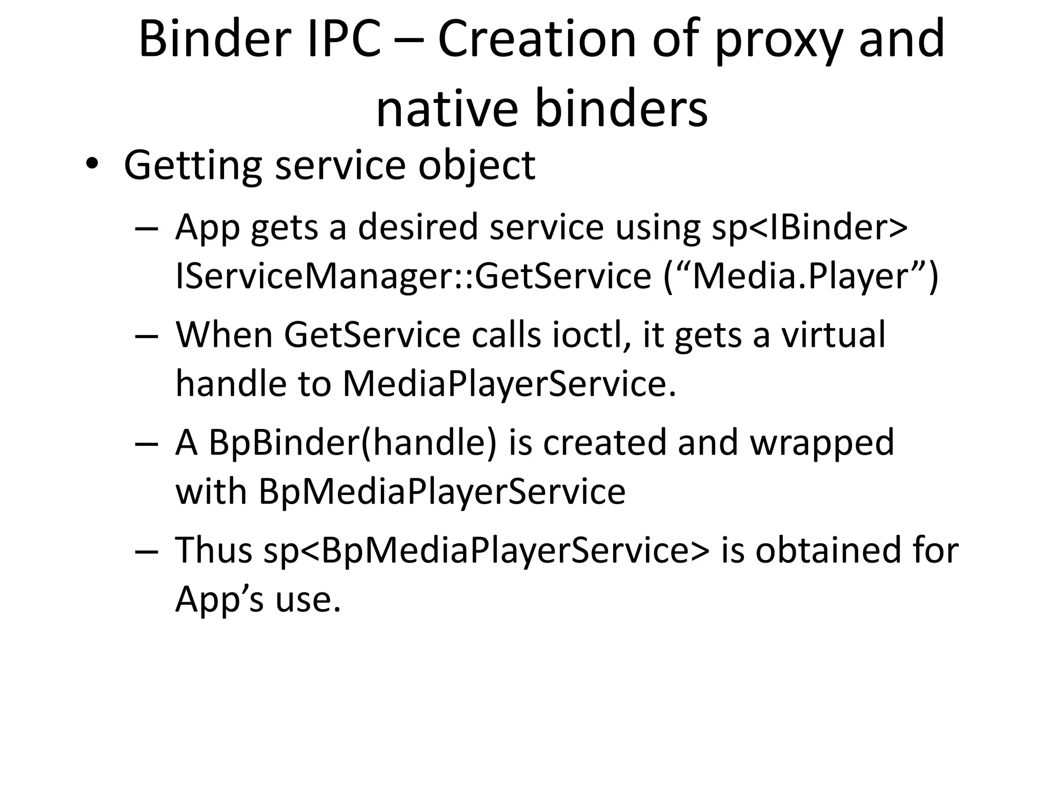 Overview of Android binder IPC implementation | PPTX