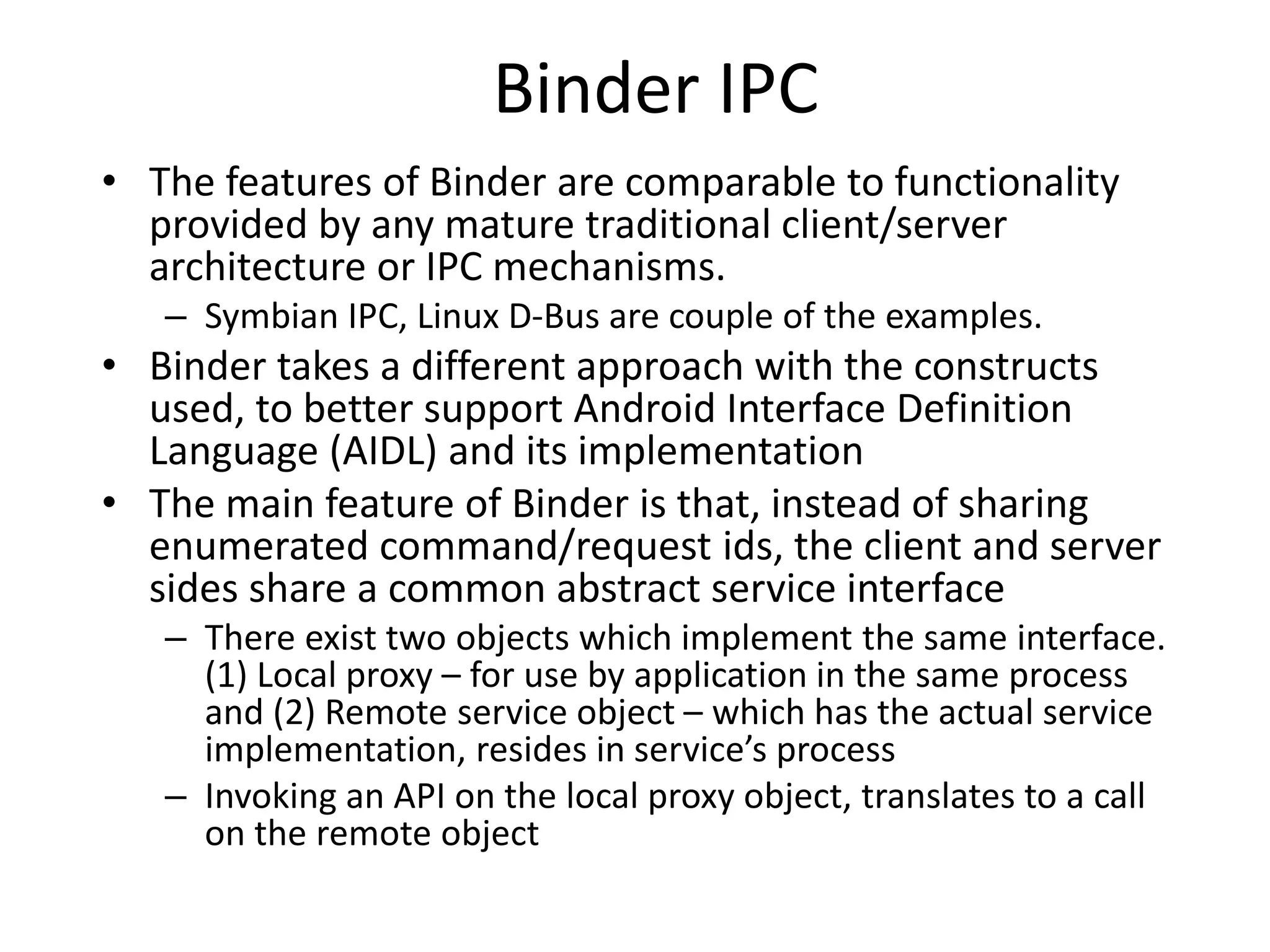 Overview Of Android Binder Ipc Implementation Pptx Operating Systems Computer Software And