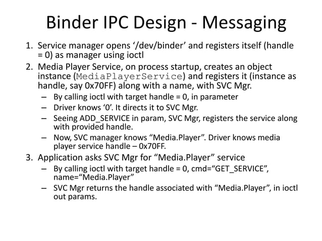Overview Of Android Binder Ipc Implementation Pptx Operating Systems Computer Software And