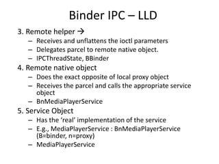 Overview of Android binder IPC implementation | PPTX