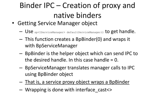 Overview Of Android Binder Ipc Implementation Pptx Operating Systems Computer Software And