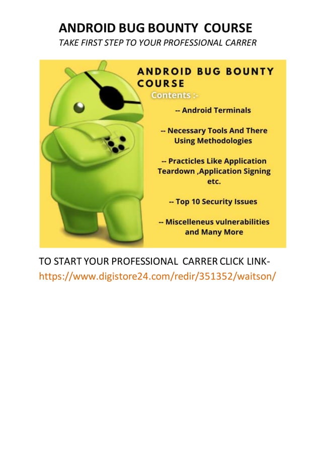 Android bug bounty course | DOCX | Operating Systems | Computer Software and Applications