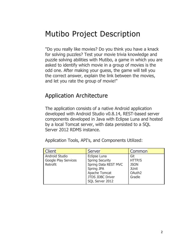 Android Capstone Project Final Deliverable Documentation Pdf