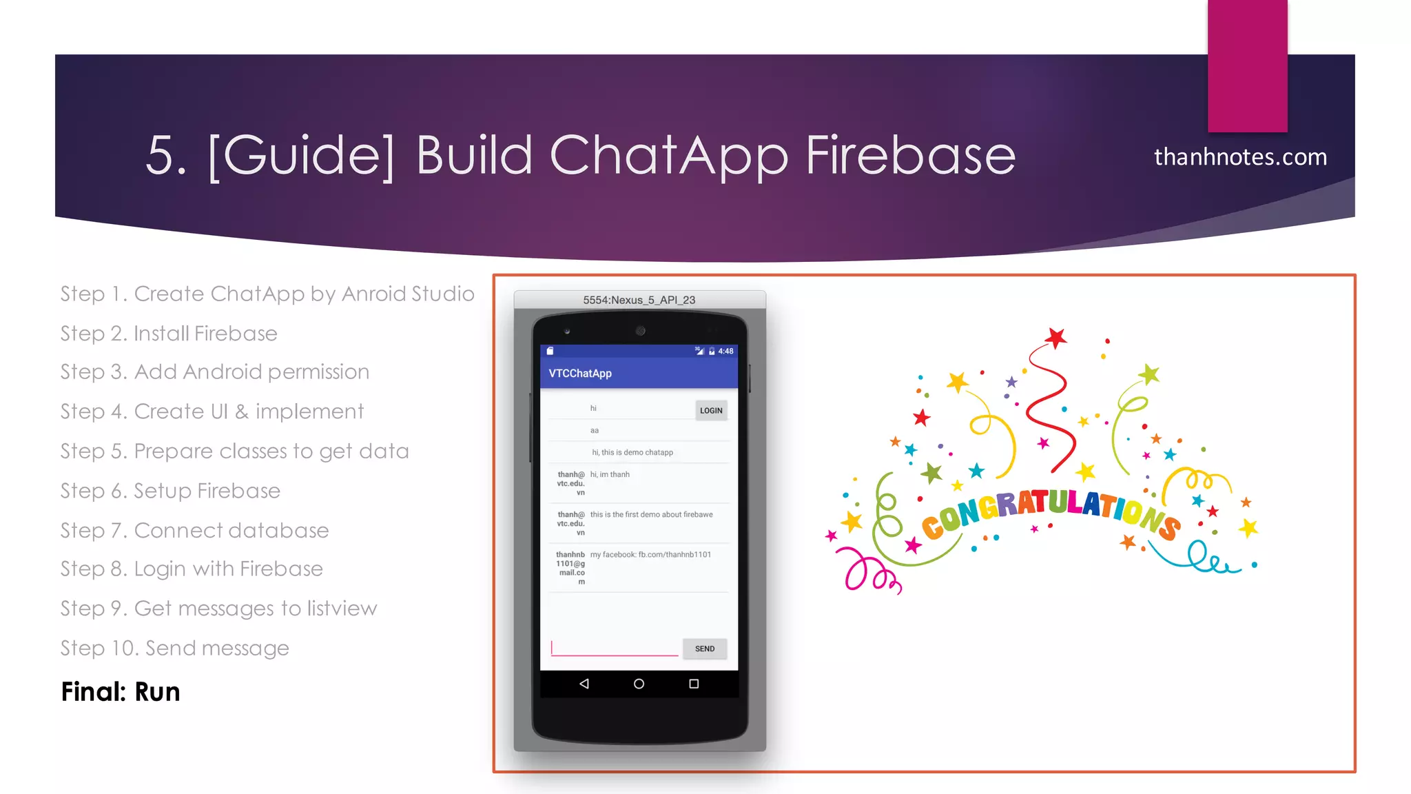 How To Build Android Chat App With Firebase For 2 Hours Ppt