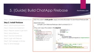 How to build Android Chat App with Firebase for 2 hours? | PPT
