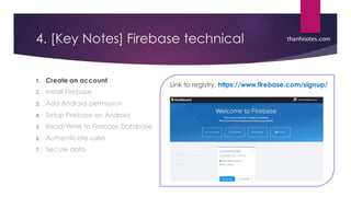 How to build Android Chat App with Firebase for 2 hours? | PPT