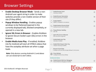 Setting up your Android Tablet - KioWare Android Configuration Part II | PPTX