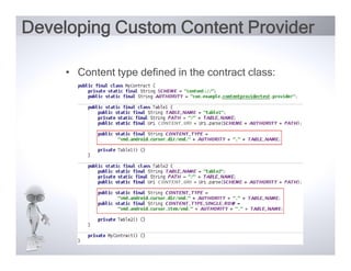 Android content provider | PPT