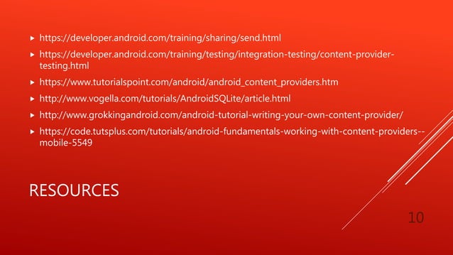 Android content provider explained | PPTX | Operating Systems | Computer Software and Applications