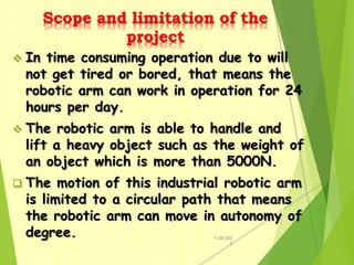 Android controlled 5 dof robotic arm | PPT
