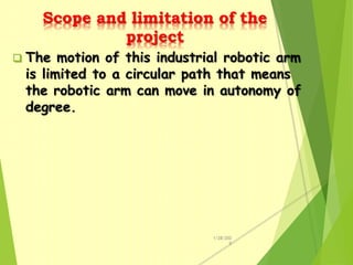 Android controlled 5 dof robotic arm | PPT