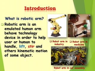 Android controlled 5 dof robotic arm | PPT