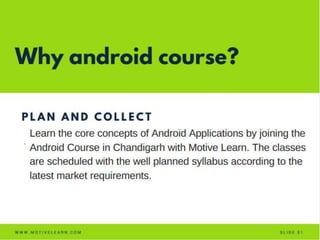Android course in chandigarh | PPTX | Operating Systems | Computer Software and Applications