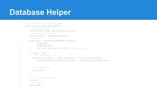 Android Database Tutorial | PPT