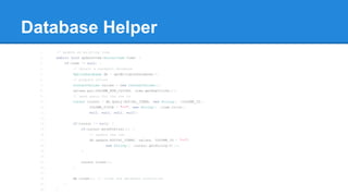 Android Database Tutorial | PPT