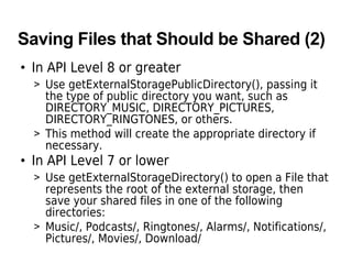 Android datastorage | PPT