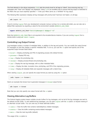 Android debug bridge android developers | PDF